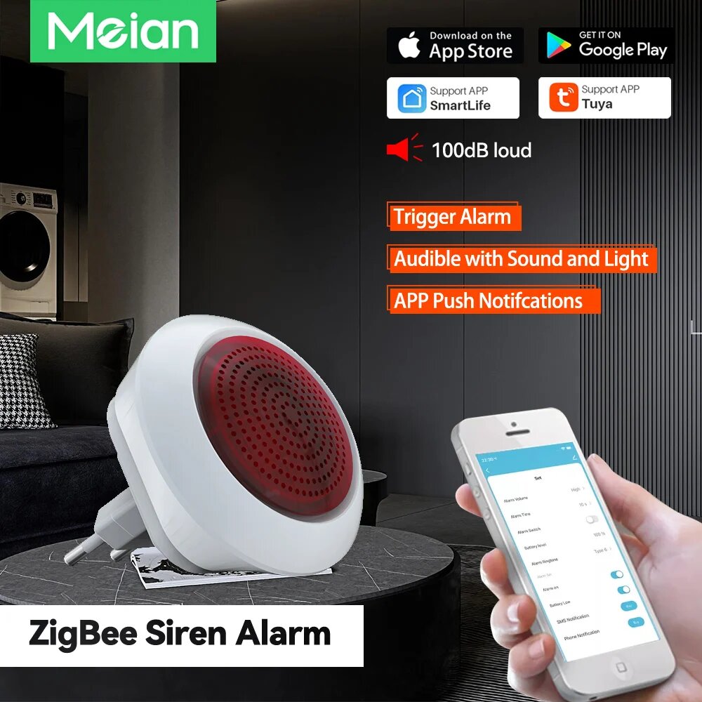 Meian Zigbee Smart Sirena SR01