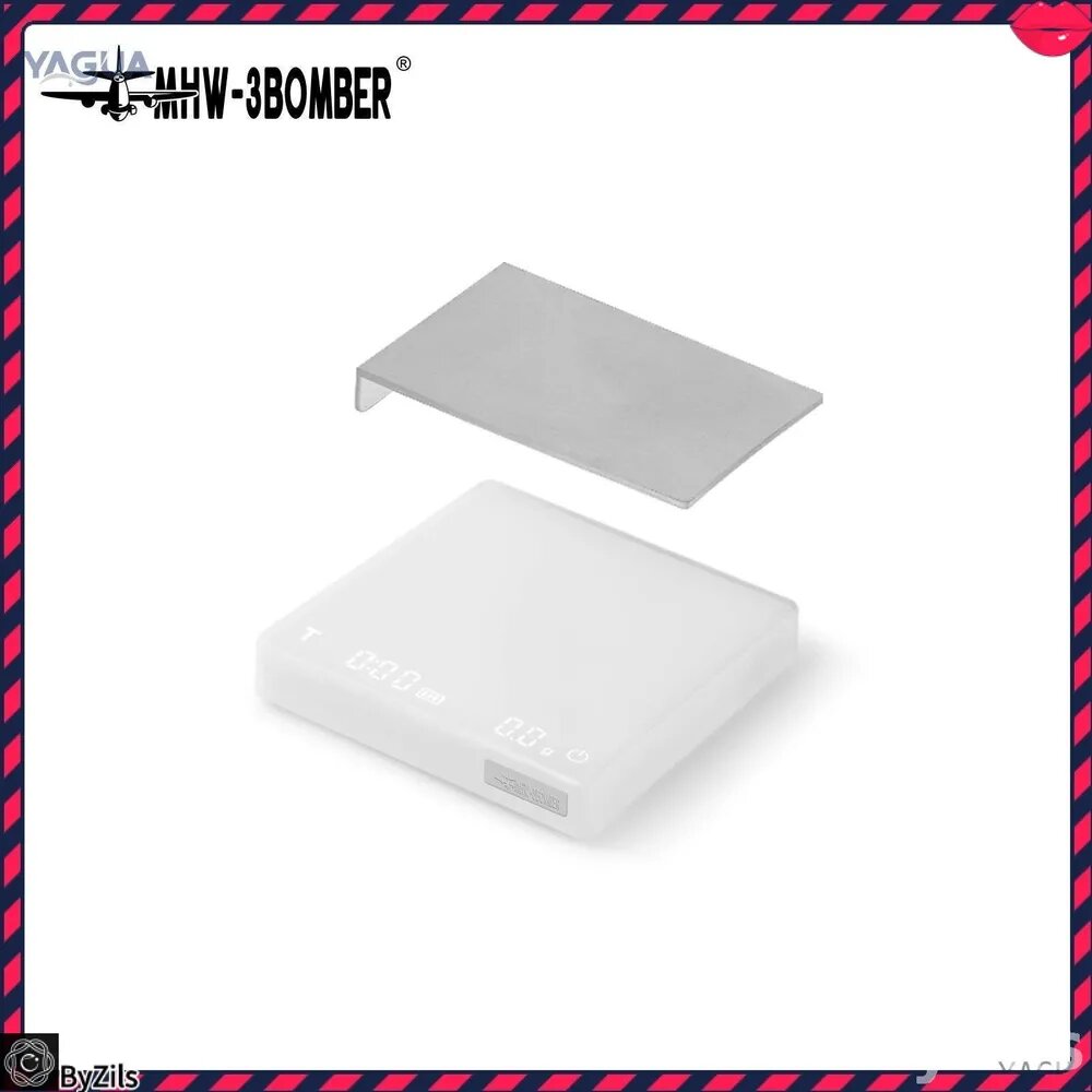 Электронные кухонные весы Bomber Cube Mini 2.0 с таймером, белые пластиковые, 2 кг