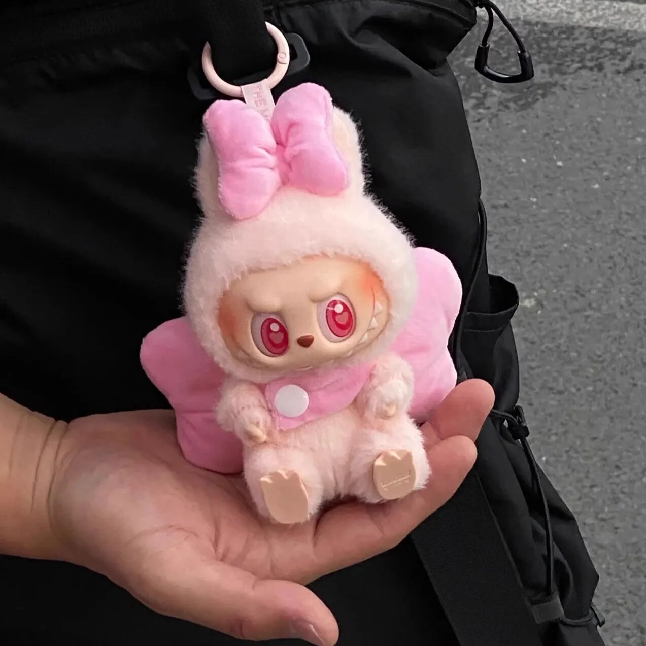 Beinaier Labubu Cute Bow плюшевая игрушка Розовый, Pink bow