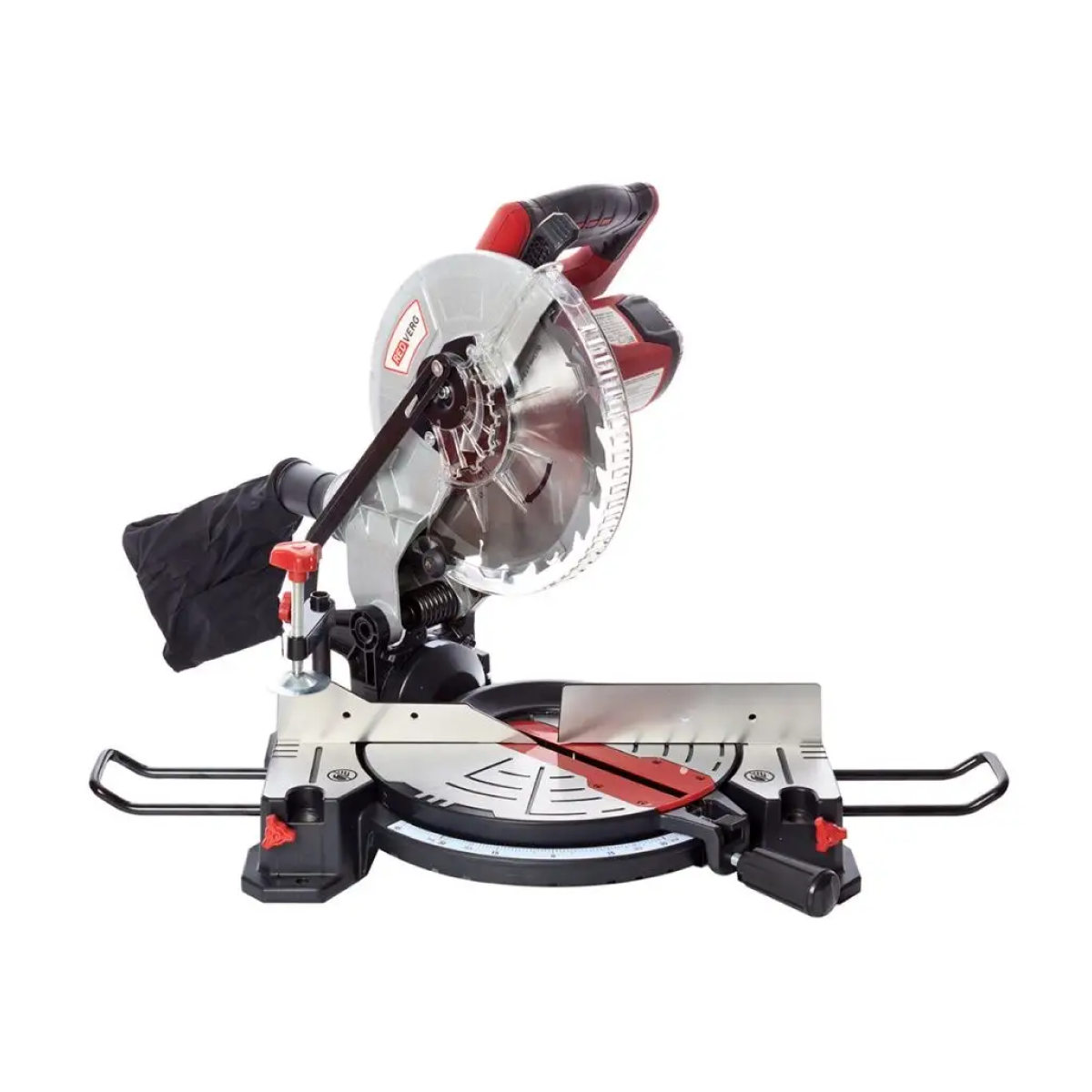 Торцовочная пила REDVERG "RD-MS255-1400", мощность 1800 Вт, красная/чёрная