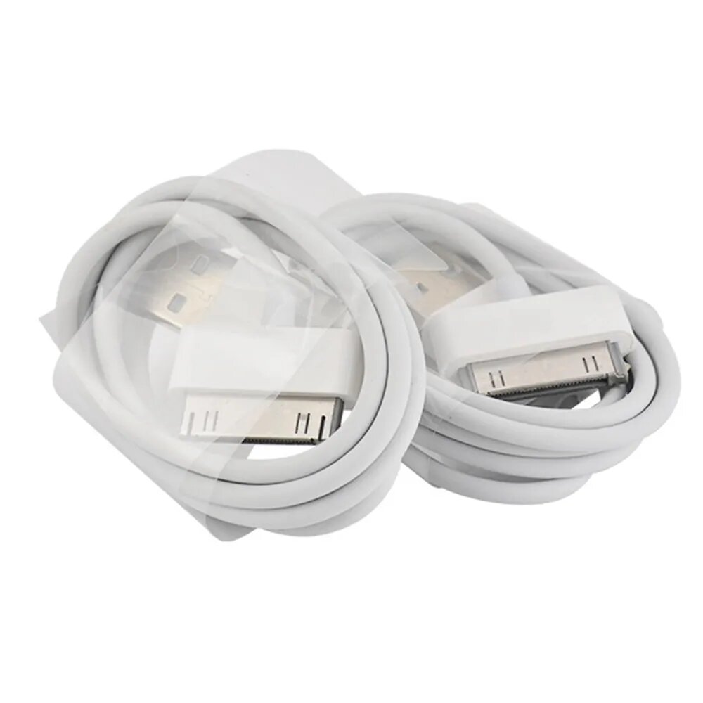 50 шт. USB-кабель для передачи данных, провод для зарядки iPhone 4 s 4s 3GS 3G iPod Nano, кабель для зарядного устройства, 30-контактный кабель для зарядки