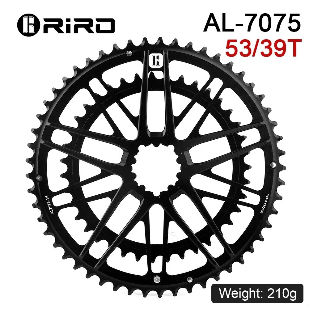 РIRO Звездочки для велосипеда 46/48/50/52T, 50-34T/53-39T Double 53-39T