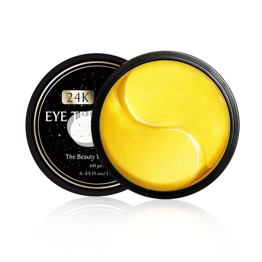 Патчи под глаза 30 пар 24K Gold Eye Mask-Для лечения отеков под глазами и темных кругов, уменьшения мешков под глазами и разглаживания морщин