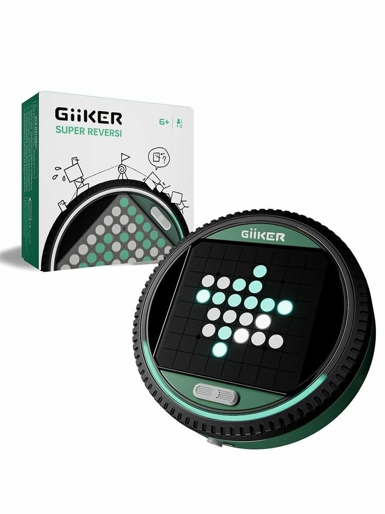 GiiKER Super Reversi - Электронная стратегическая настольная игра с искусственным интеллектом противника, умная портативная логическая головоломка и тизер для детей и взрослых, Портативная игрушка для