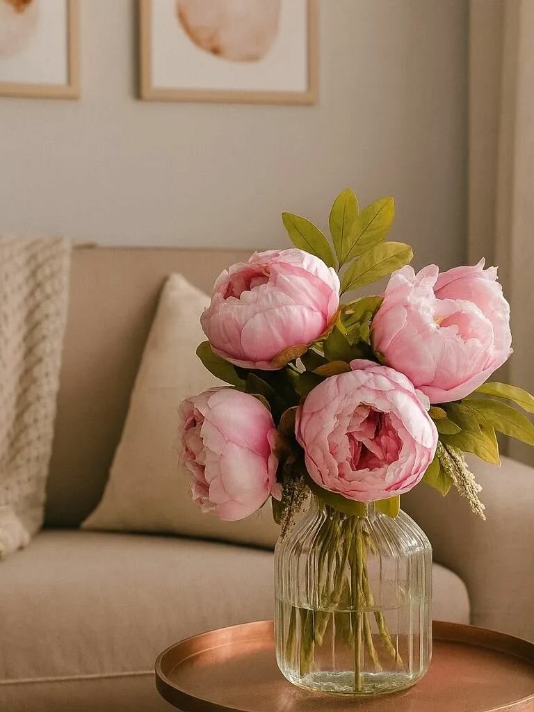 Пионы искусственные цветы для рукоделия