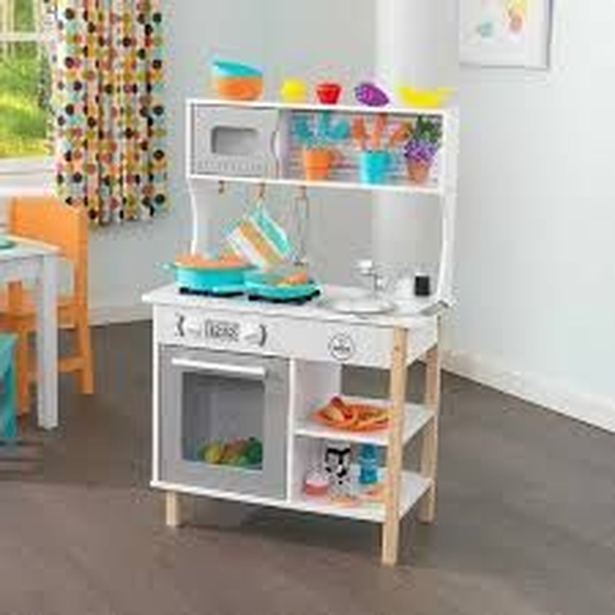 Деревянные игрушки KidKraft - Игровая кухня "Время игры" 34,3 x 60 x 90,2 см - 53370