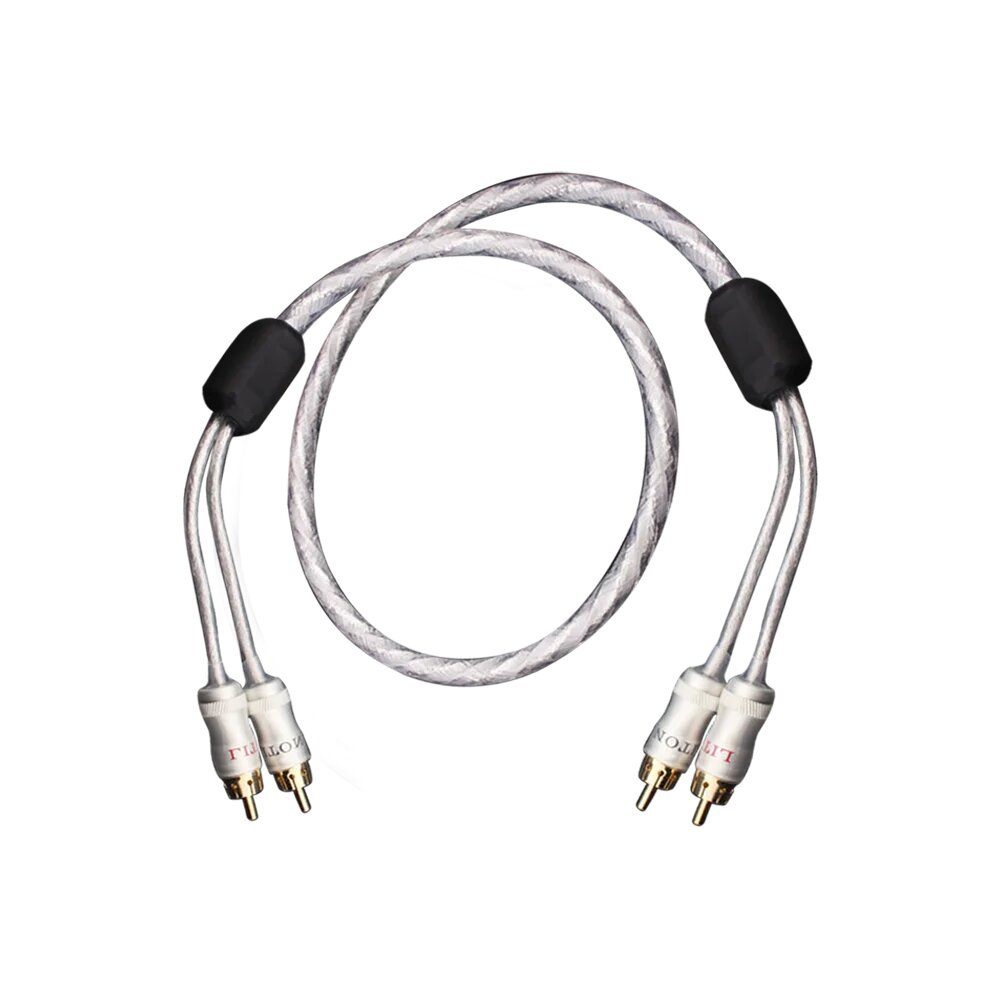 Аудиокабель HiFi DIYLIVE 0.75м, 4 RCA, посеребренный