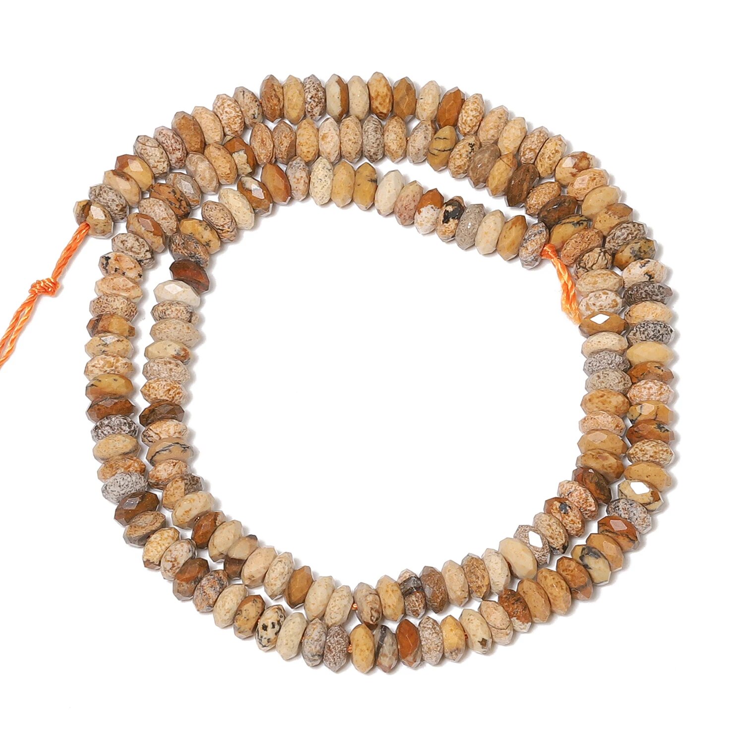 Бусины из жадеита, 5x2 мм, Цвет: picture jasper