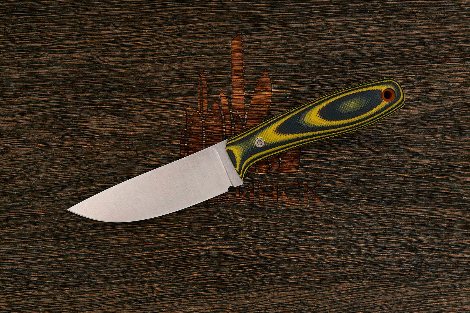 Нож EDC UralEDC ТузЪ, клинок 80мм, сталь 65Х13, рукоять G10 чёрно-жёлтый