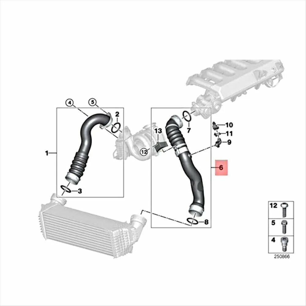 Шланг Турбонаддува Интеркулера Для E70 E70N E71 SAC SUV 11618506079
