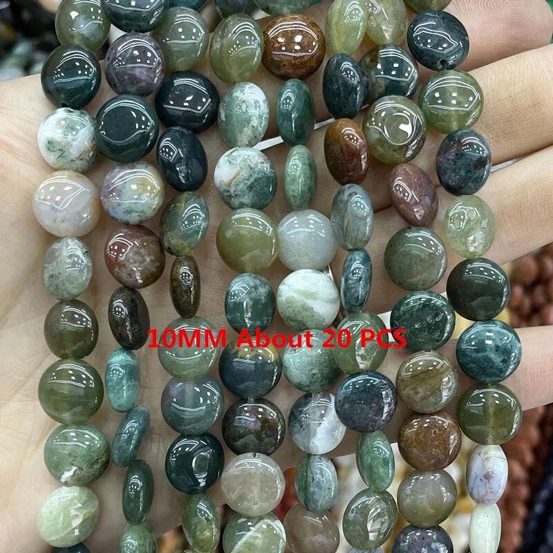 Индийские агаты, круглые бусины SYSRXLR для ювелирных изделий 10MM About 20 PCS