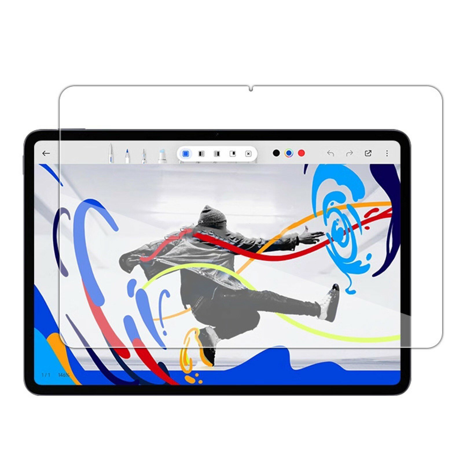 Защитное закалённое стекло MyPads Forti Glass для Xiaomi Pad 6S Pro 12.4 с олеофобным покрытием
