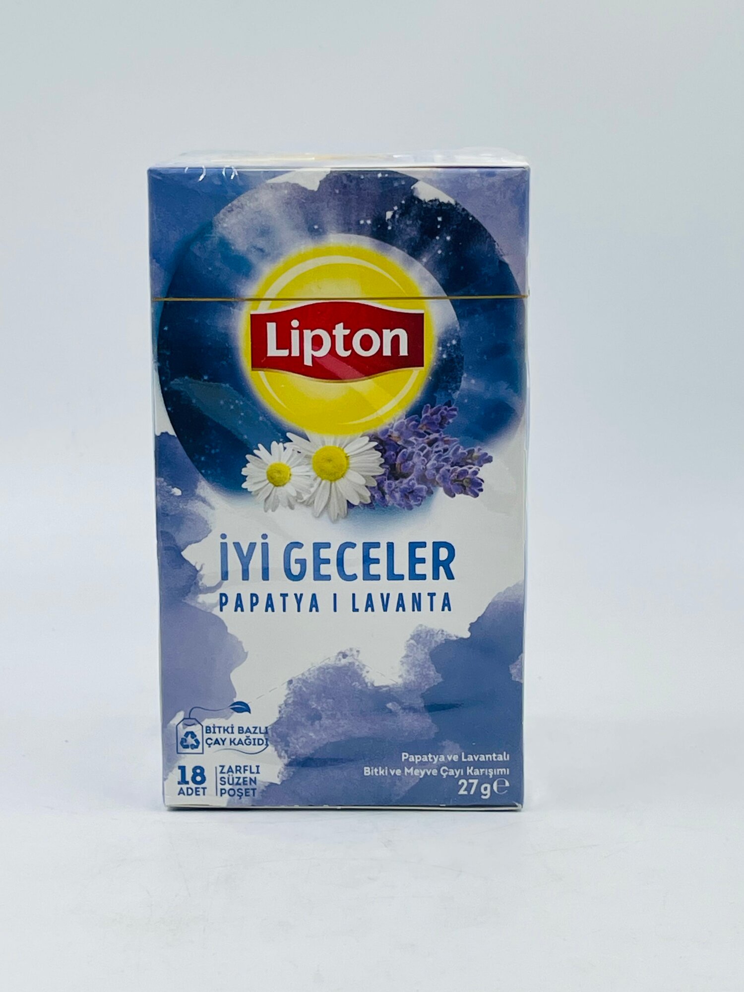 Чай травяной Lipton Good Night/Перед сном с ромашкой и лавандой, 18 пакетиков, 27 г (Турция)