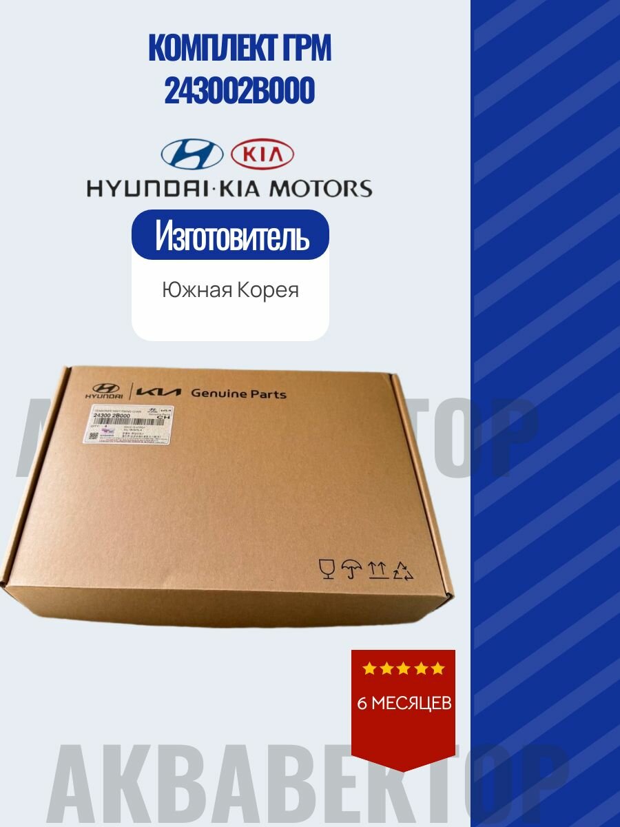 Комплект цепи грм Solaris/RIO и т. д Hyundai/KIA 243002B000