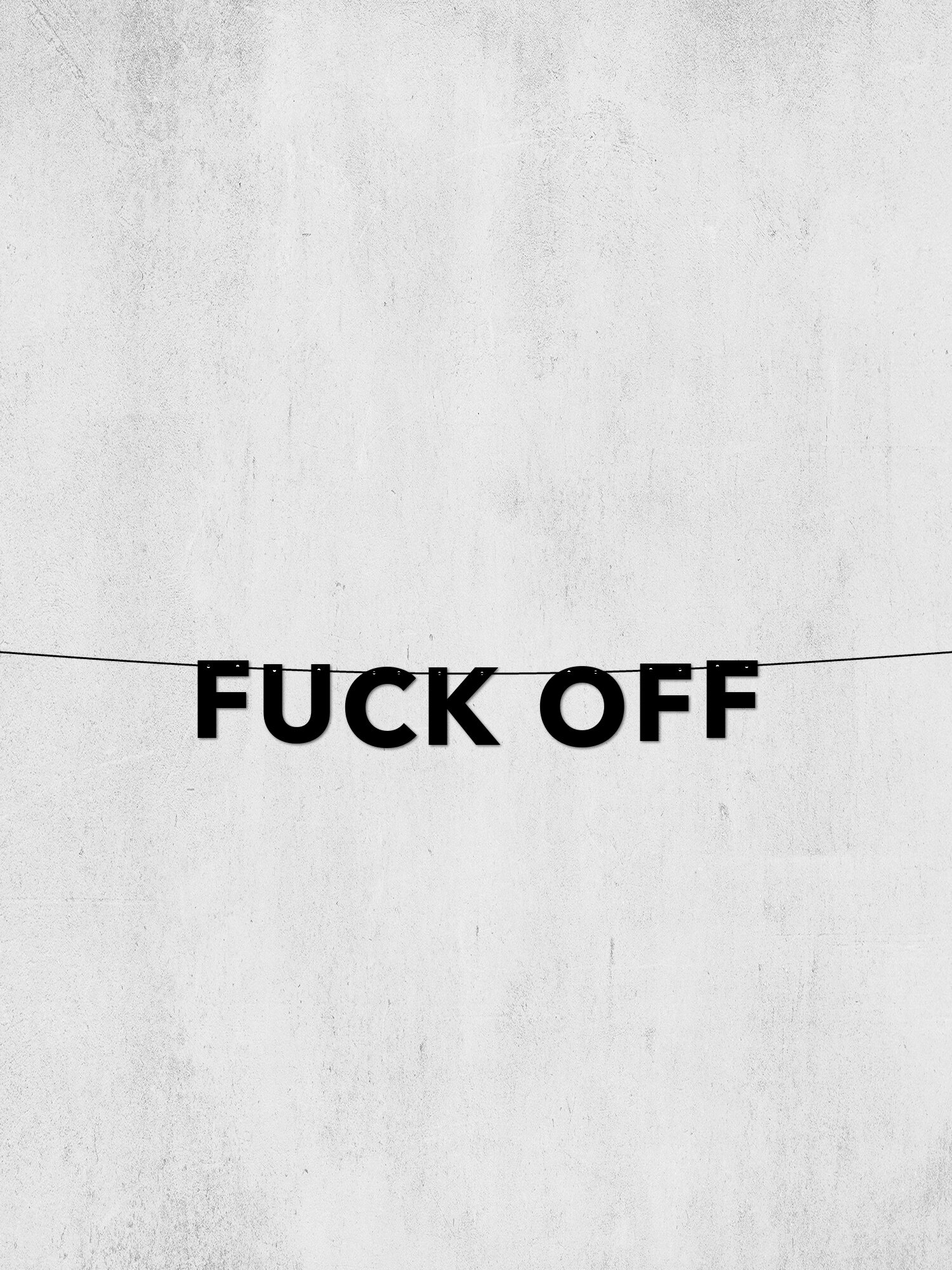 Гирлянда Fuck Off - Стильный Декор для Комнаты Подростка, Долговечные Буквы 10 см, Прочный Материал, Легкое Крепление