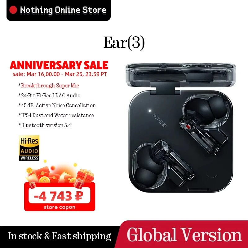 Nothing Ear (3) Беспроводные наушники Global Version Black