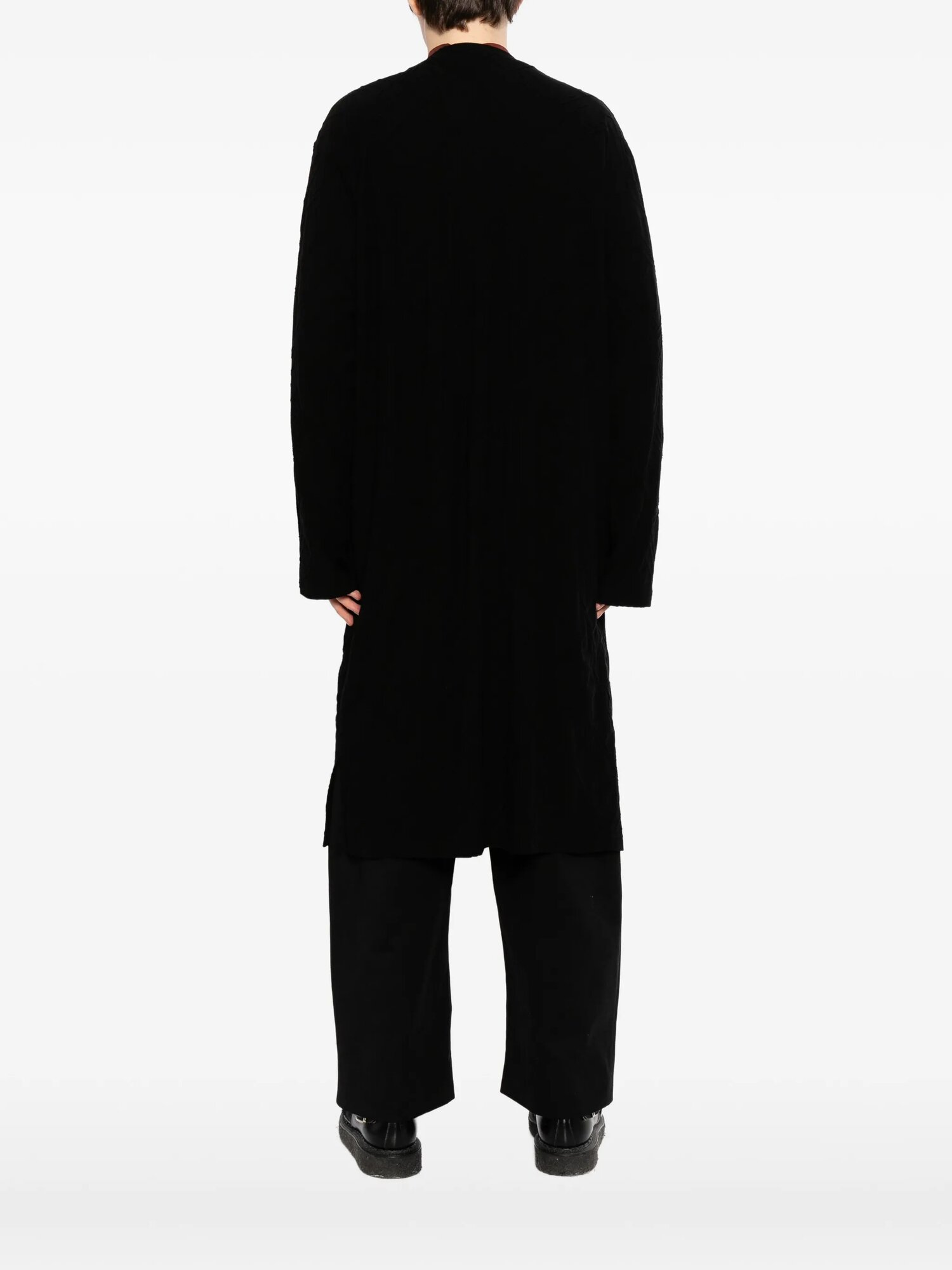 Куртка Yohji Yamamoto Button quilted jacket, размер 3, black/black — фото 1