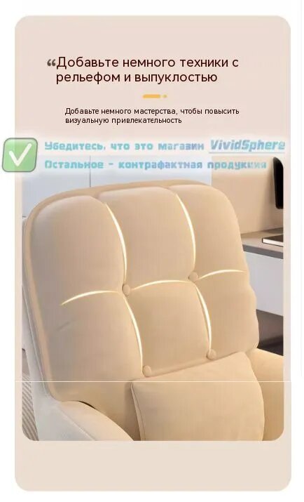 Мягкий стул с высокой спинкой для дома и офиса, вращающийся стул серого цвета с подлокотниками, вельветовая обивка, одинакового цвета подушка — фото 1