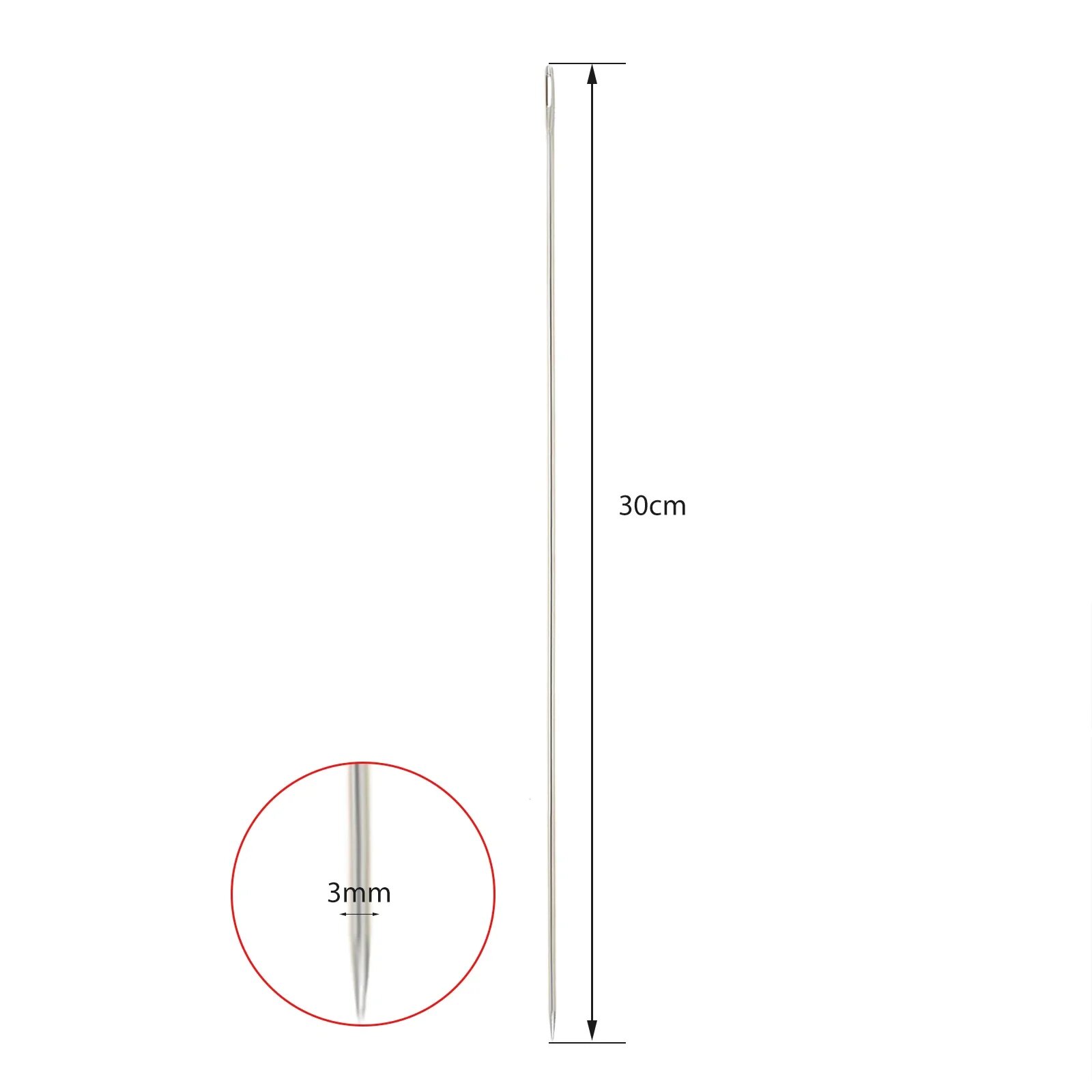 Иглы для ручной работы из нержавеющей стали 10/15/20/25/30 см 30cm