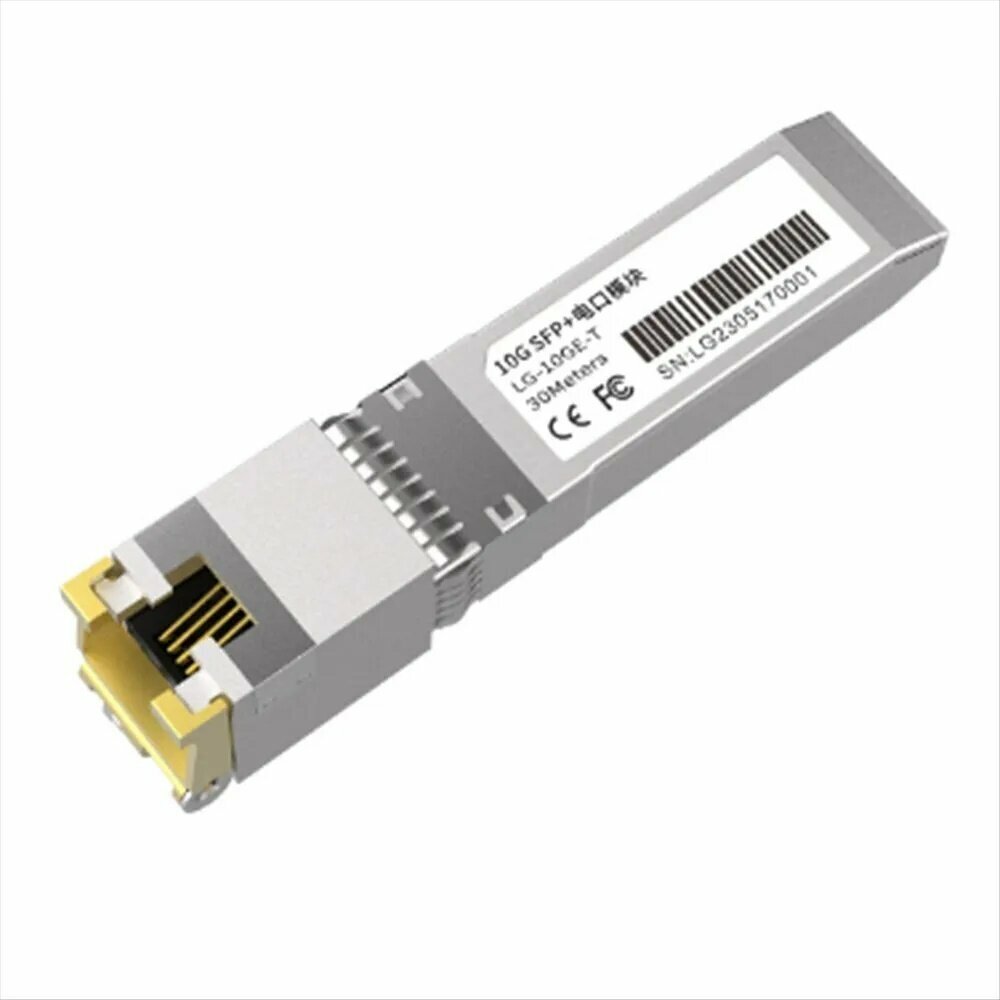 Модуль 10G SFP+ Медные модули SFP 10GbE Оптический порт Переход на порт Ethernet RJ45 Гигабитный модуль приемопередатчика 1000M