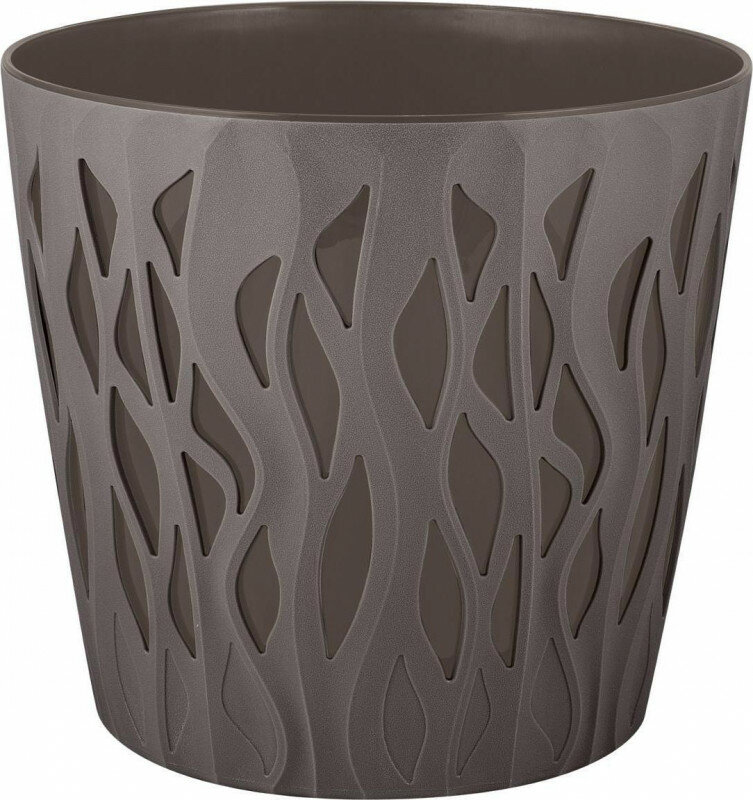 Горшок для цветов Ingreen Winds 20л d-340 с дренажной вставкой 18,7л антрацит 340х340х310 IG652110003