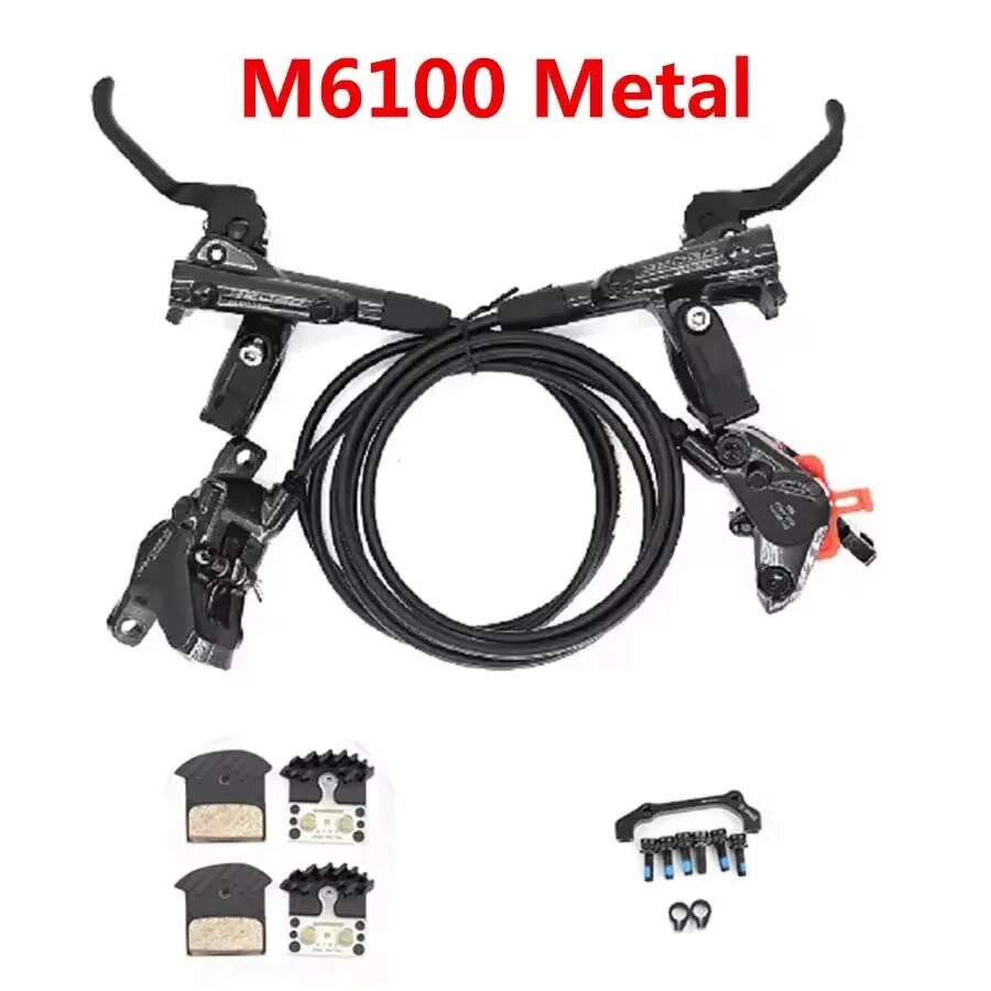 SHIMANO MT410 Гидравлические дисковые тормоза 2 поршня черные Черный, M6100 Metal Ice
