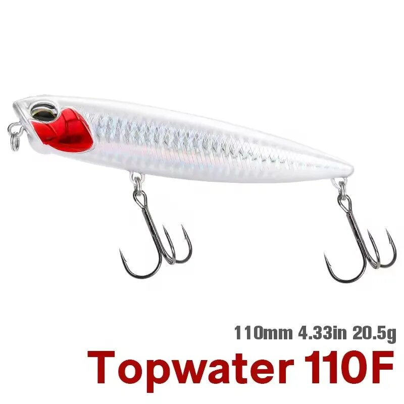 Приманка-карандаш Topwater 110F, Белый, 21g k