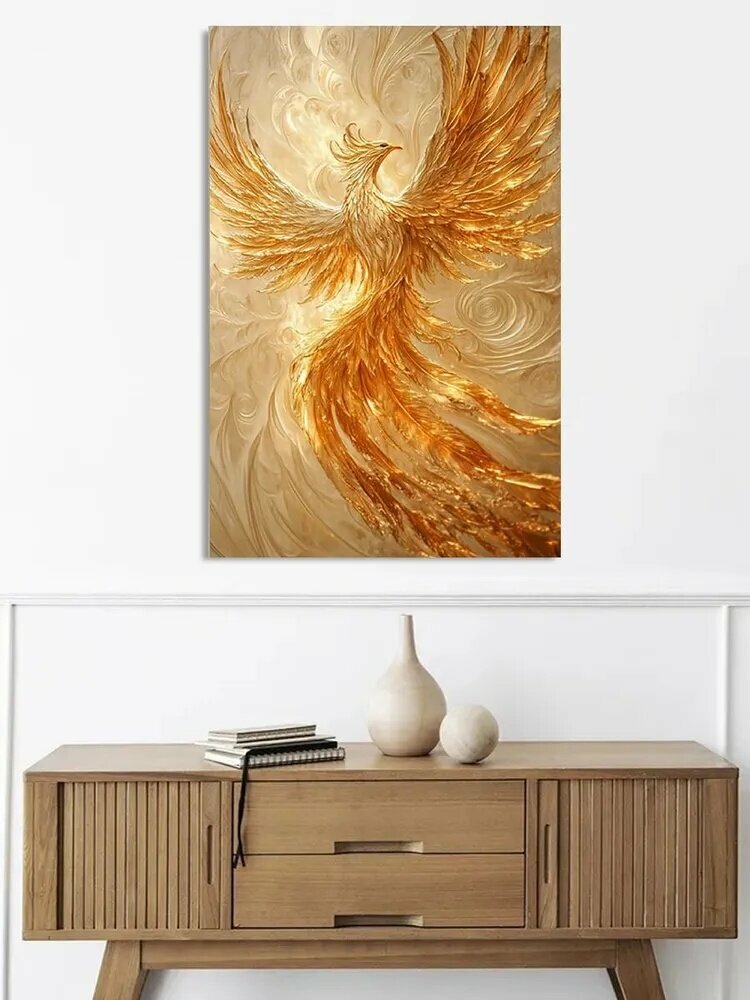 Картина "Жар-Птица на холсте 50 х 75" 50x75 см