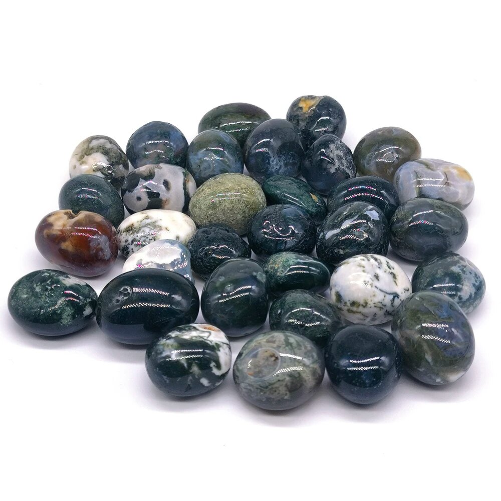 Сердолик красный агат Изумрудный, 100g, Green Moss Agate