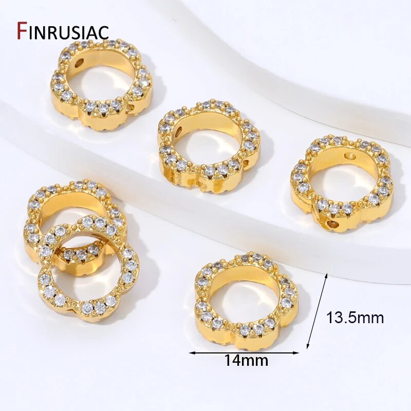 FINRUSIAC Золотые рамки для бусин, 5 шт