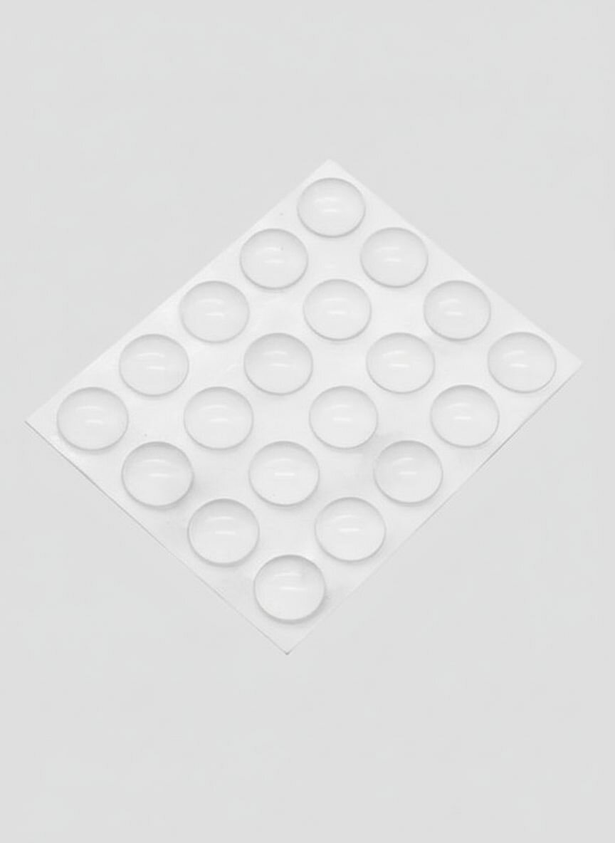 Демпферы для мебели силиконовые самоклеящиеся 40 шт D 8 мм