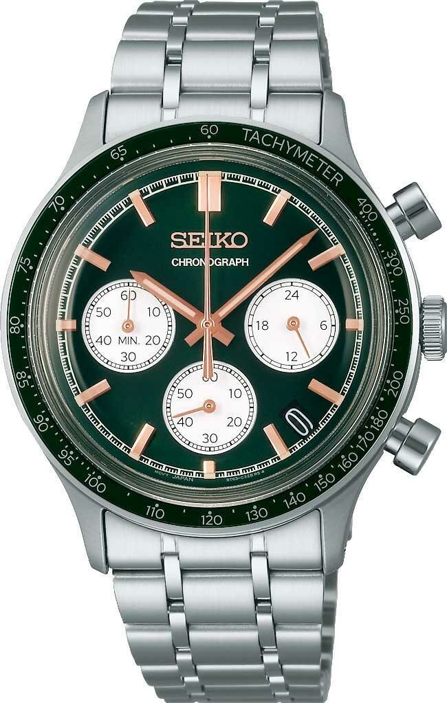 Наручные часы SEIKO, зеленый, серебряный — фото 1