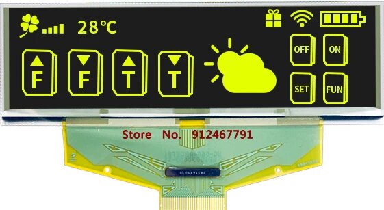 OLED-модуль 3.12" желтый, белый, синий, Color: Yellow Color Oled
