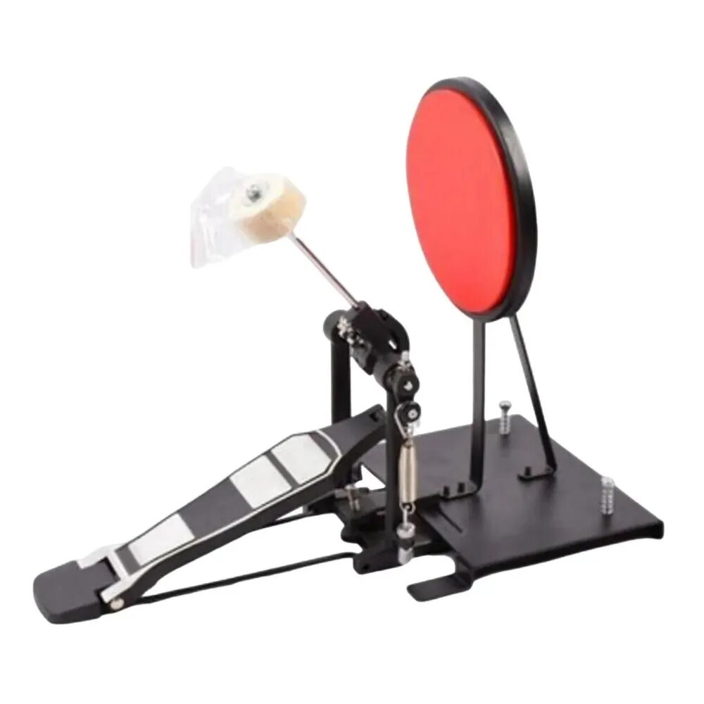 Электронный барабан красный Kick Drum Pad пэд для бас-барабанов для начинающих, силикон — фото 1