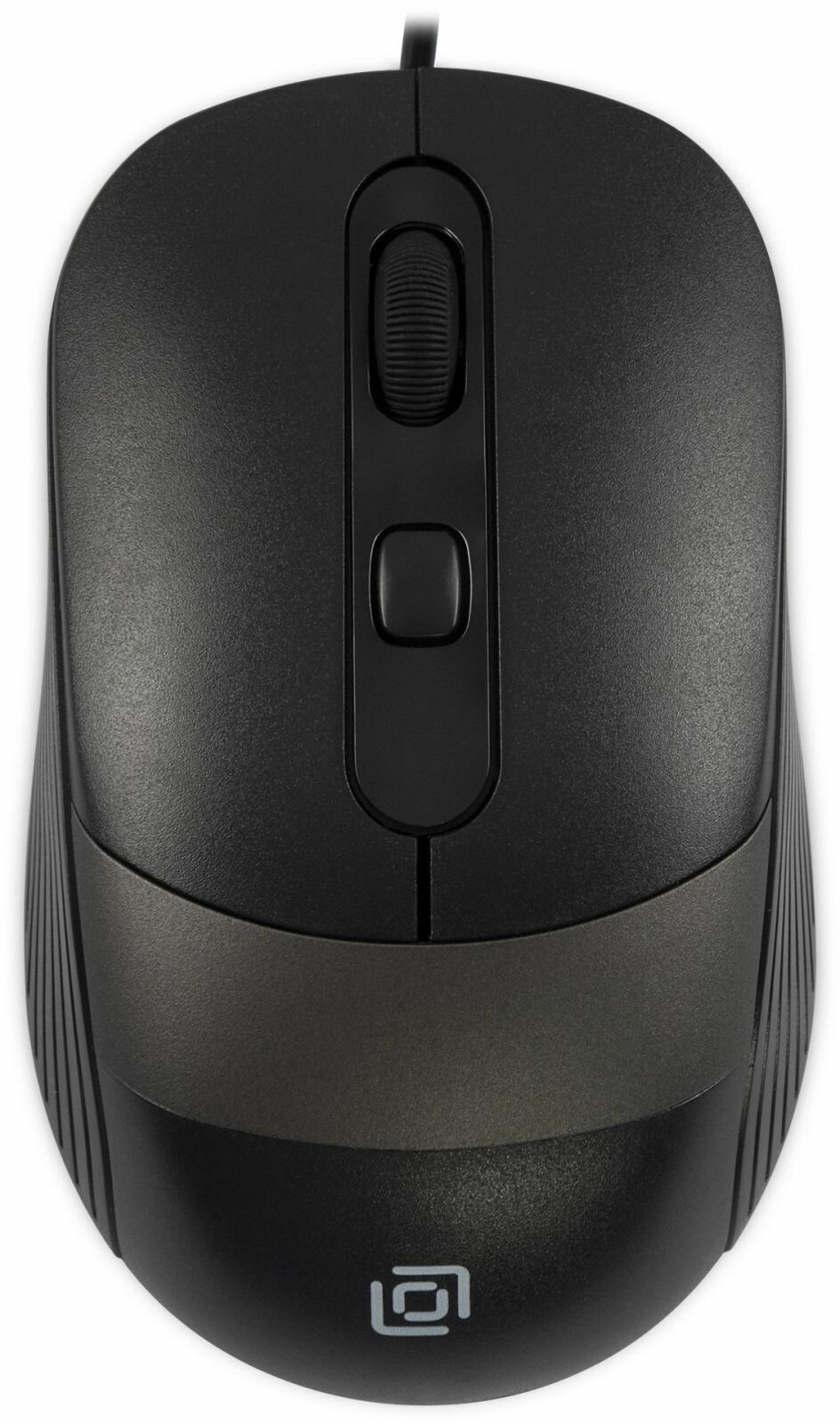 Компьютерная мышь Oklick Оклик 310M черная с серым, оптическая 2400dpi USB для ноутбука 4but (1869096)