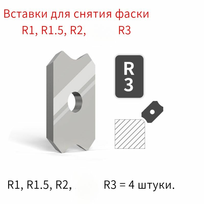 Лезвия, используемые для обрезки кромок доски: R1, R1.5. R2, R3-4 штуки