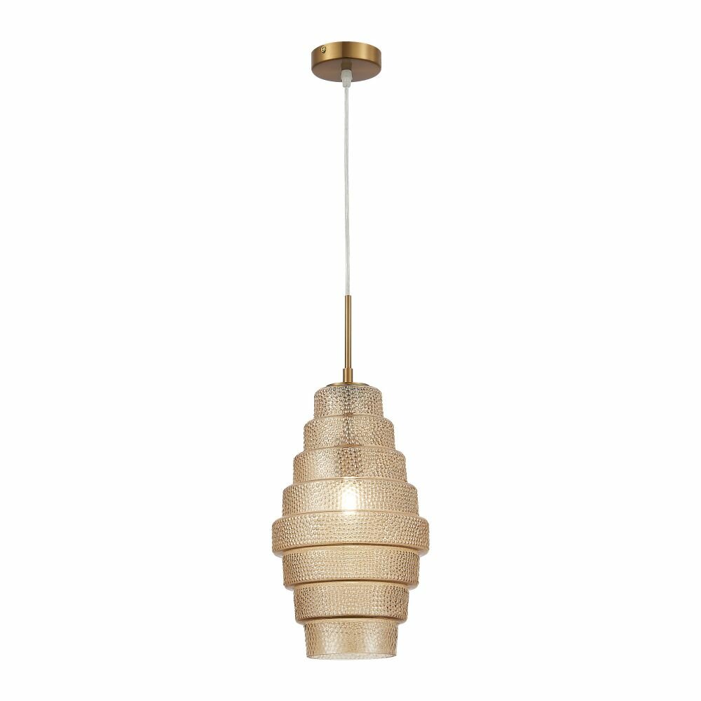 SL1001.203.01 Подвес ST-Luce Латунь/Коньячный E27 1*40W.