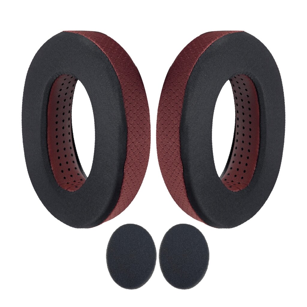 Совместимы с амбушюрами Sennheiser HD600 и HD650 — бордового цвета.