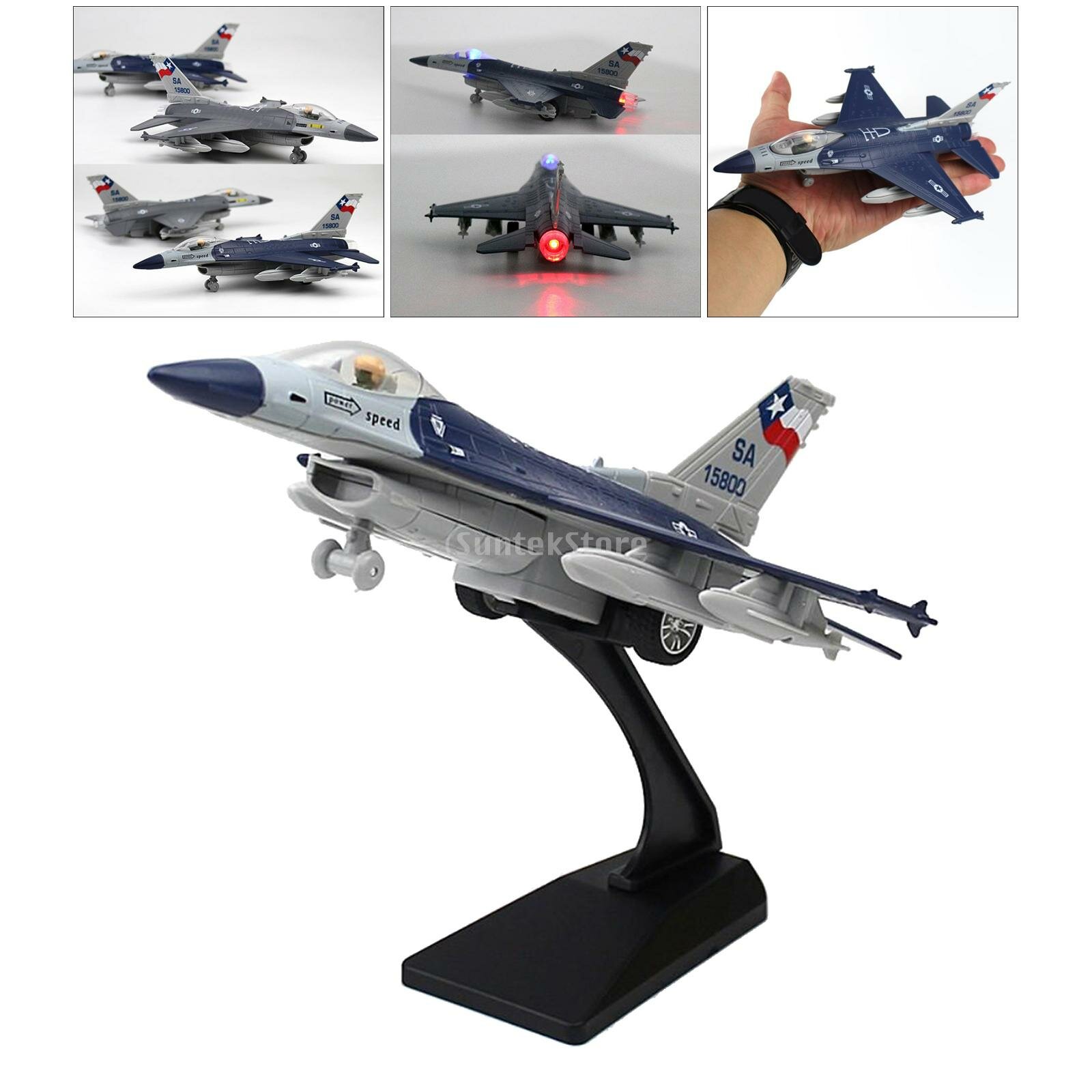 Модель истребителя F-16 в масштабе 1:100, литье под давление