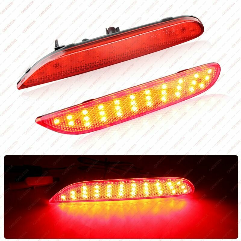 CARSEEDA Лампа автомобильная 2 шт. арт. 2шт светодиодные отражатели заднего бампера для Nissan X-trail T32 Rogue Qashqai J11 Leaf Pathfinder Infiniti Q50 QX60 JX35 2014 2015 2016