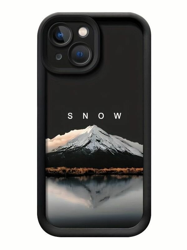 Чехол на Самсунг S23 FE / Samsung S23 FE чёрный с Снежная Гора силиконовый ударопрочный