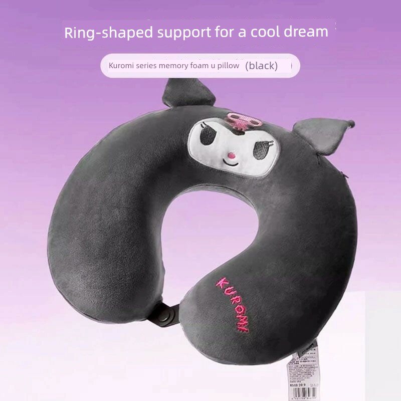 Подушка MINISO U-образной формы Sanrio из пены с эффектом памяти, портативная подушка для путешествий, подушка для