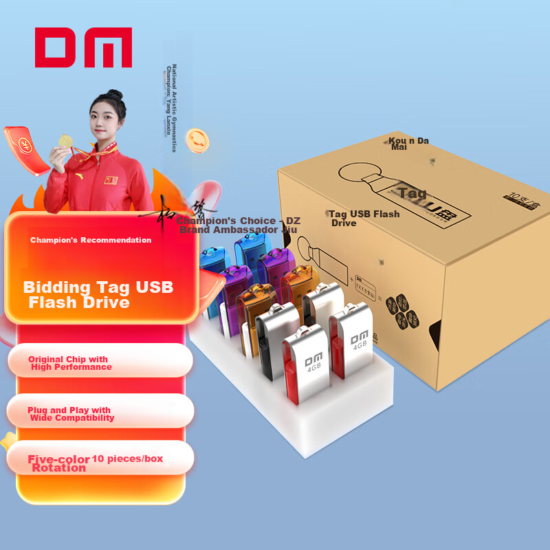 DM Daimai 4GB USB2.0 флеш-накопитель PD209 для тендеров мини-10 шт. компактный USB-диск Версия：Стиль вращающегося