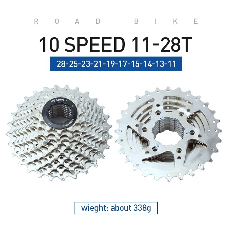 VG Sports Шоссейный Велосипед Кассета Свободного Хода 8/9/10/11 Скоростей Велосипедная Система Передач Стальной Материал 28T/.