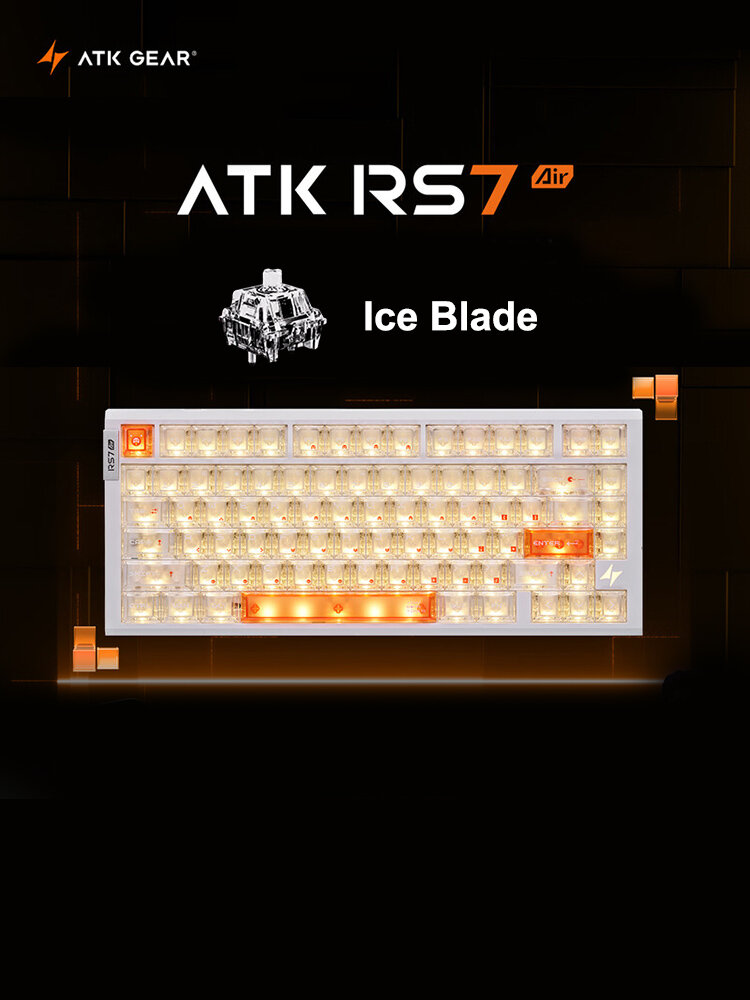Игровая клавиатура ATK RS7 Air с магнитными переключателями Blazing Wind Ultra, 8KHz, раскладка 75%, регулировка RT