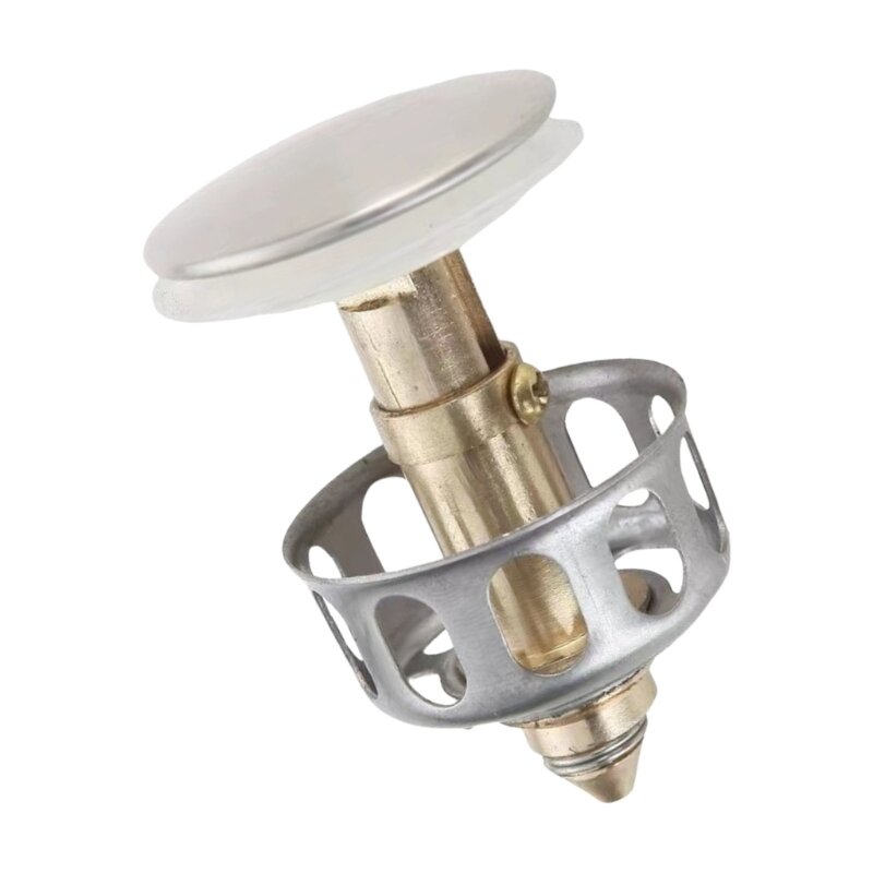 Всплывающие Пробки Для Слива Раковины с Улавливателем Волос Стальные Пробки Для Умывальника В Ванной Комнате Быстросъемные, Не Засоряющие Конструкции Ограничителя Раковины