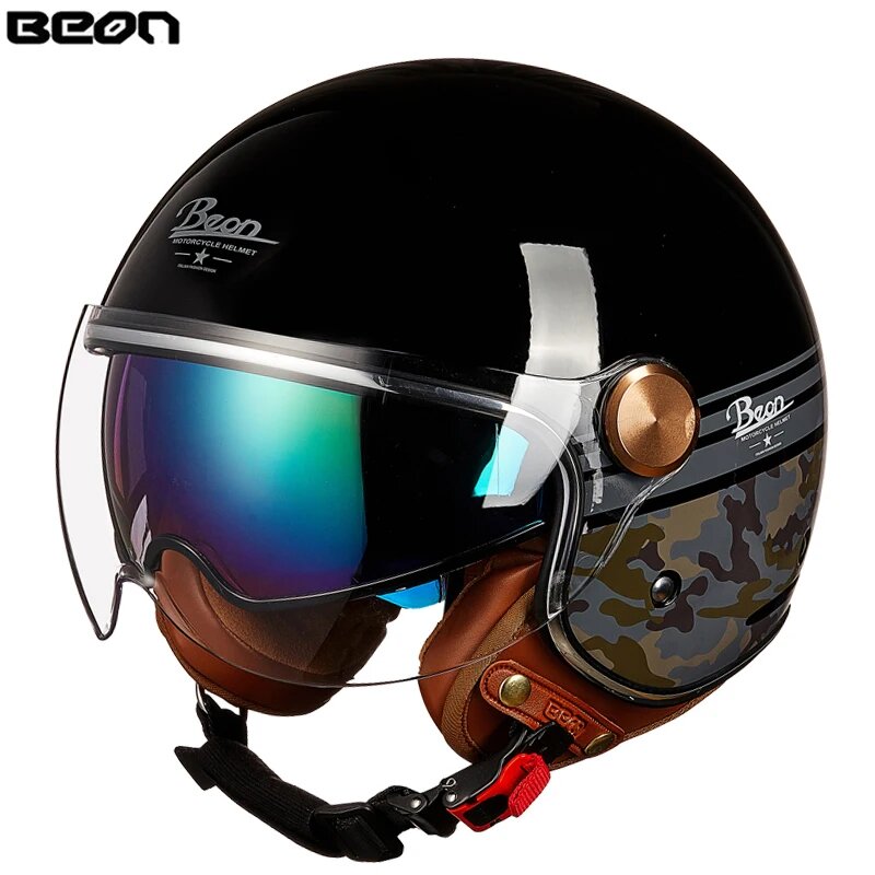 BEON B120, черный мотошлем, ECE, цвет 6