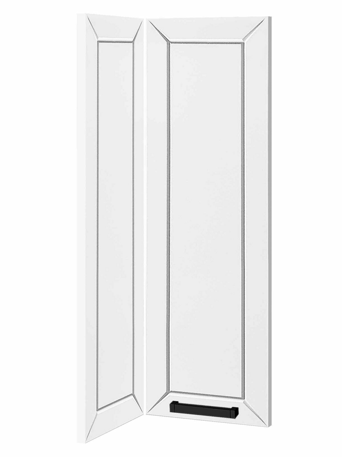 Кухонный фасад Ф-128 холст белый (Альфа) Huge Mebel. Ширина 560 Высота 712. Кухонные фасады