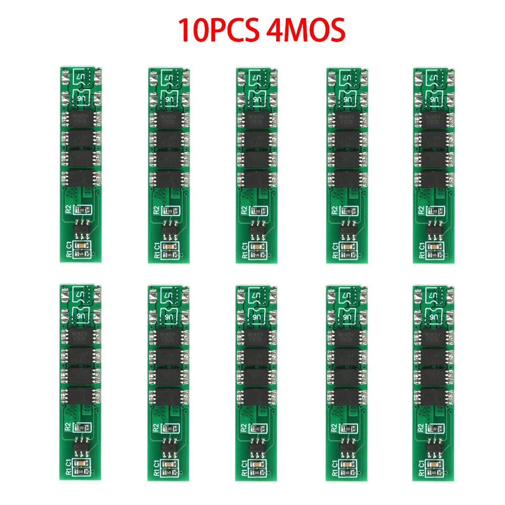10pcs 4MOS BMS плата защиты литиевых аккумуляторов 18650