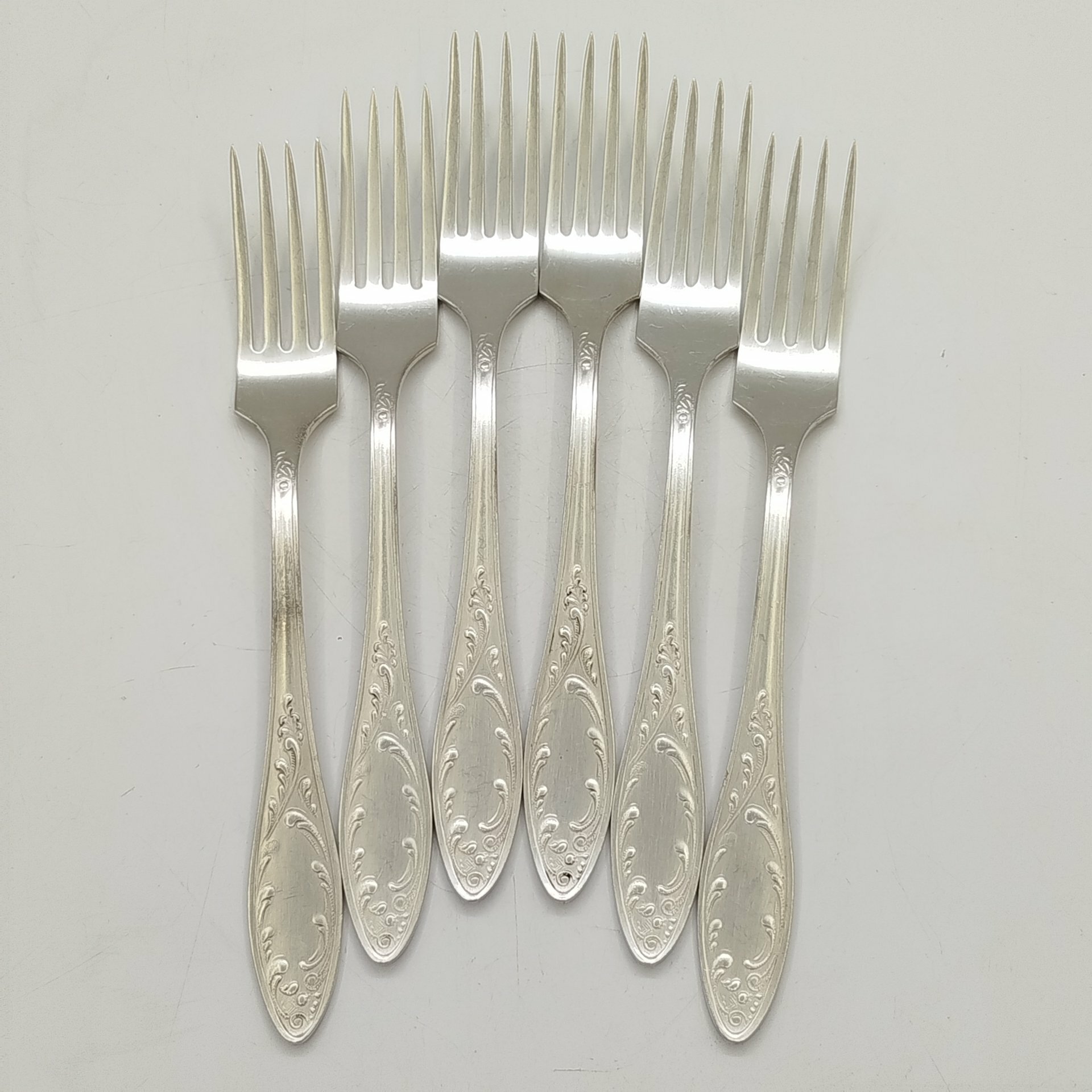 Набор столовых вилок на 6 персон "Пламя", мНЦ (медь-никель-цинк)